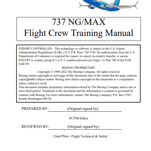 Boeing B787 – FCOM and QRH Checklist – JSFsim – Innovative Technology ...