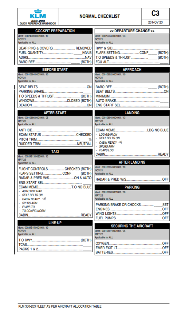 Airbus A330 – FCOM and QRH Checklist – JSFsim – Innovative Technology ...